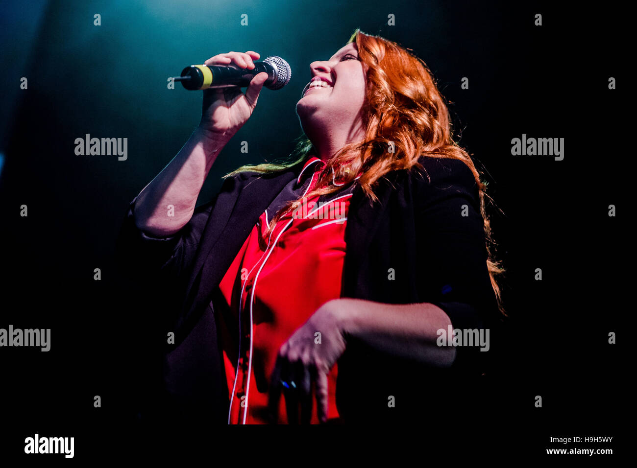 Milan, Italy. 23rd Nov, 2016. Italian singer Noemi performs live at ...