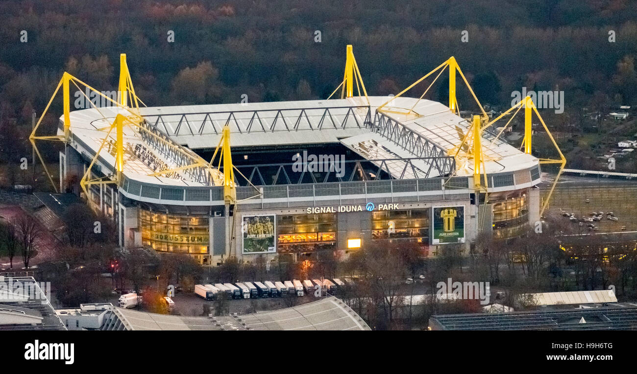 Dortmund, Germany. 23rd Nov, 2016. Aerial view, BVB Stadium, Signal ...