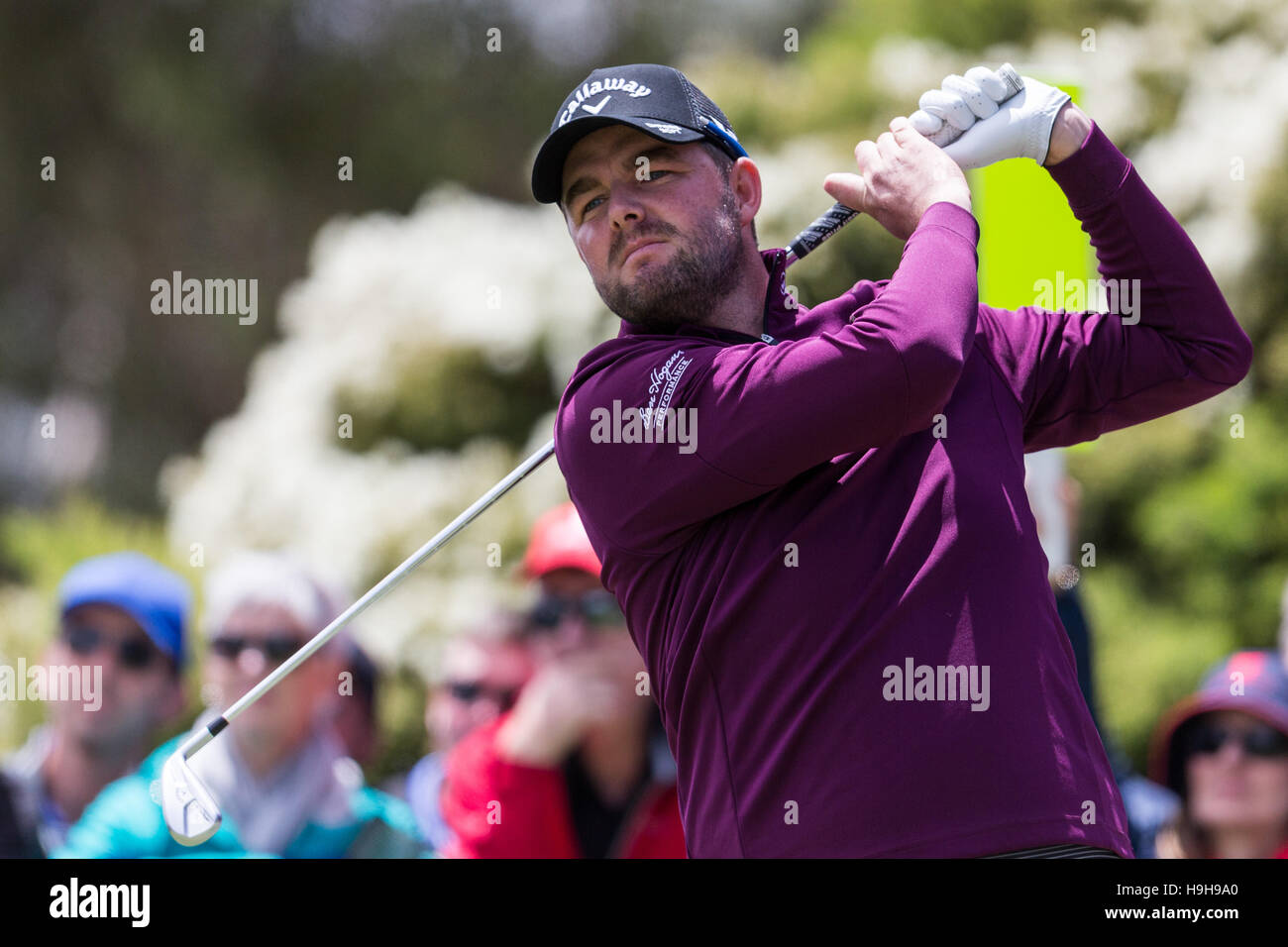 Melbourne, Australia. 24th Nov, 2016. Marc Leishman (AUS) tees off ...