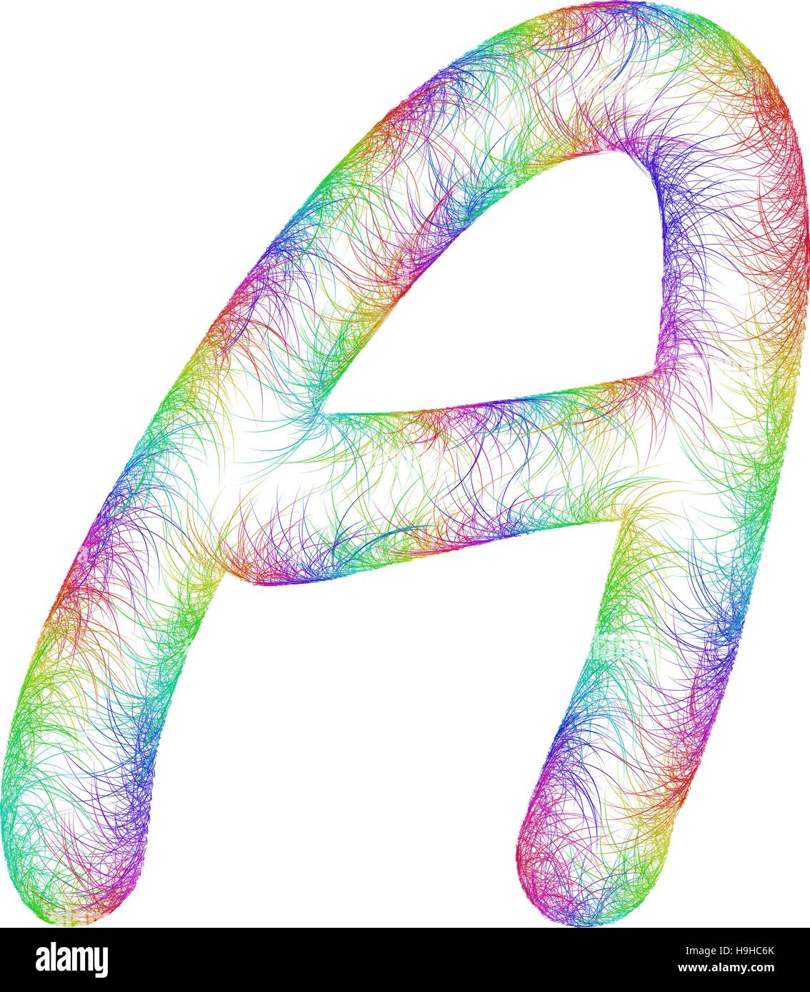 Rainbow sketch font design - letter A Stock Vector Image & Art - Alamy