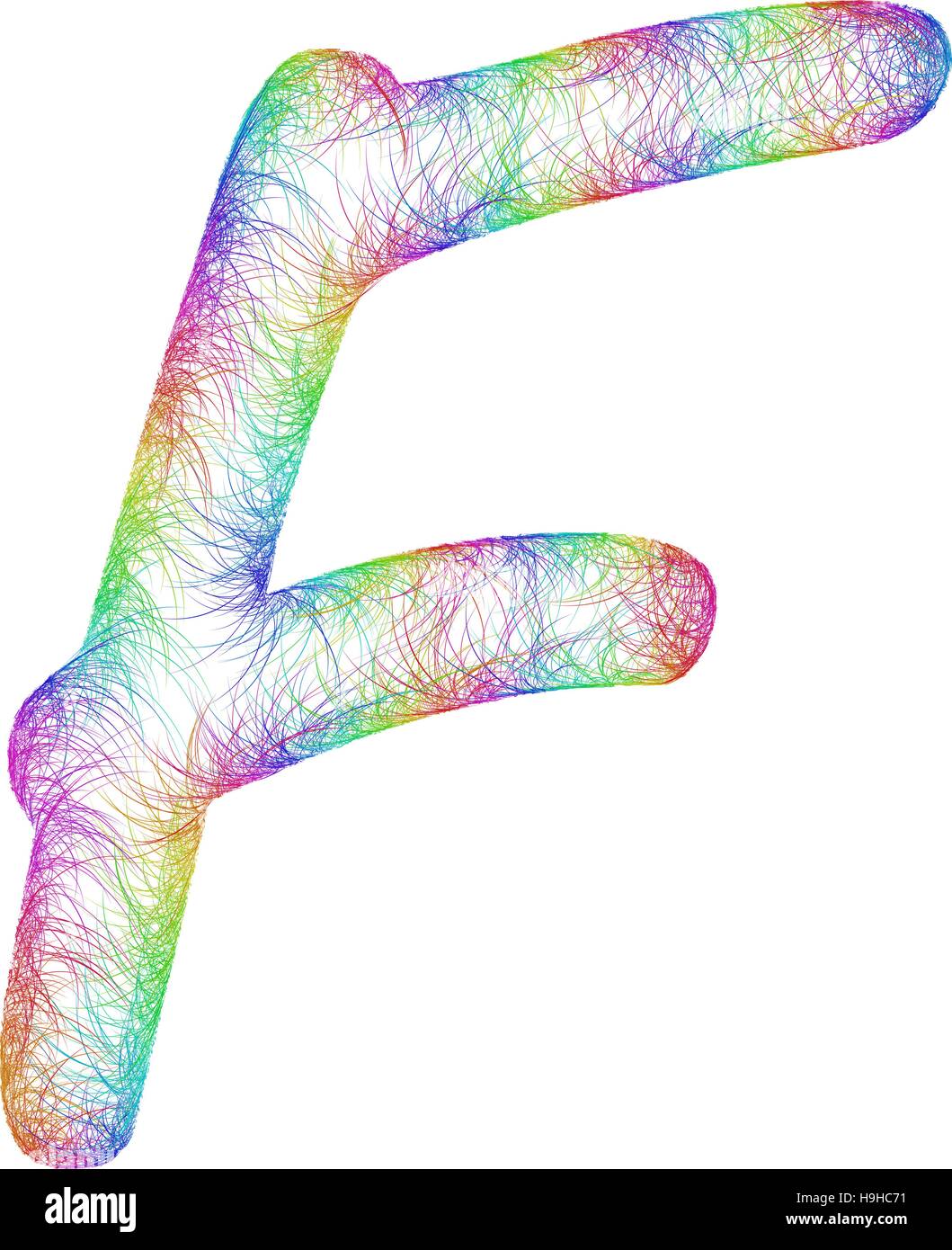 Rainbow sketch font design - letter F Stock Vector Image & Art - Alamy