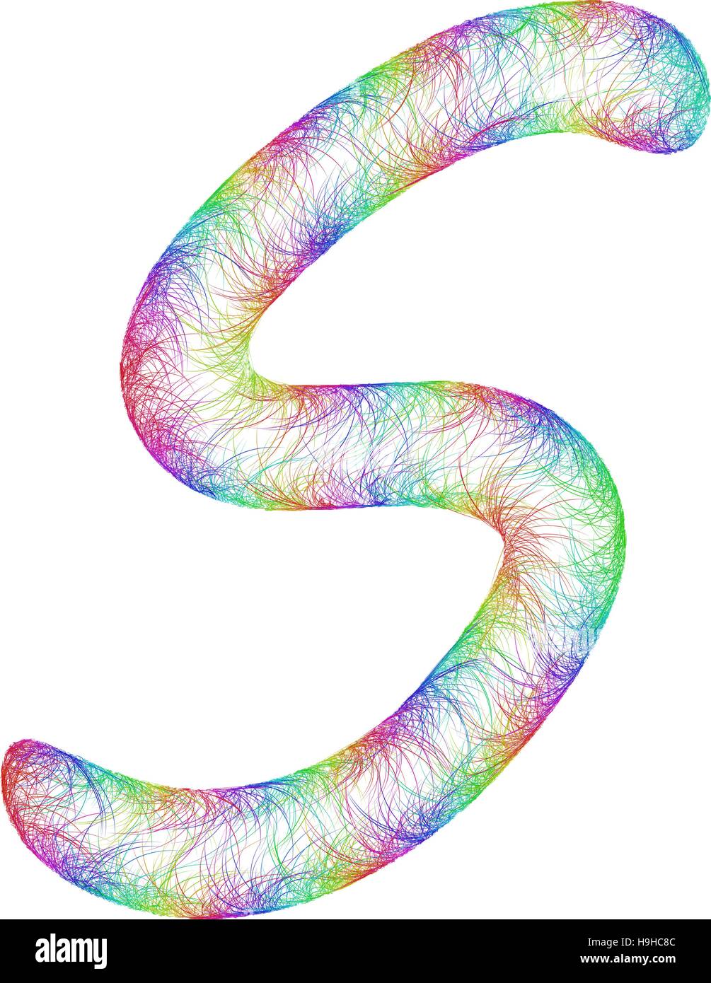 Rainbow sketch font design - letter S Stock Vector Image & Art - Alamy