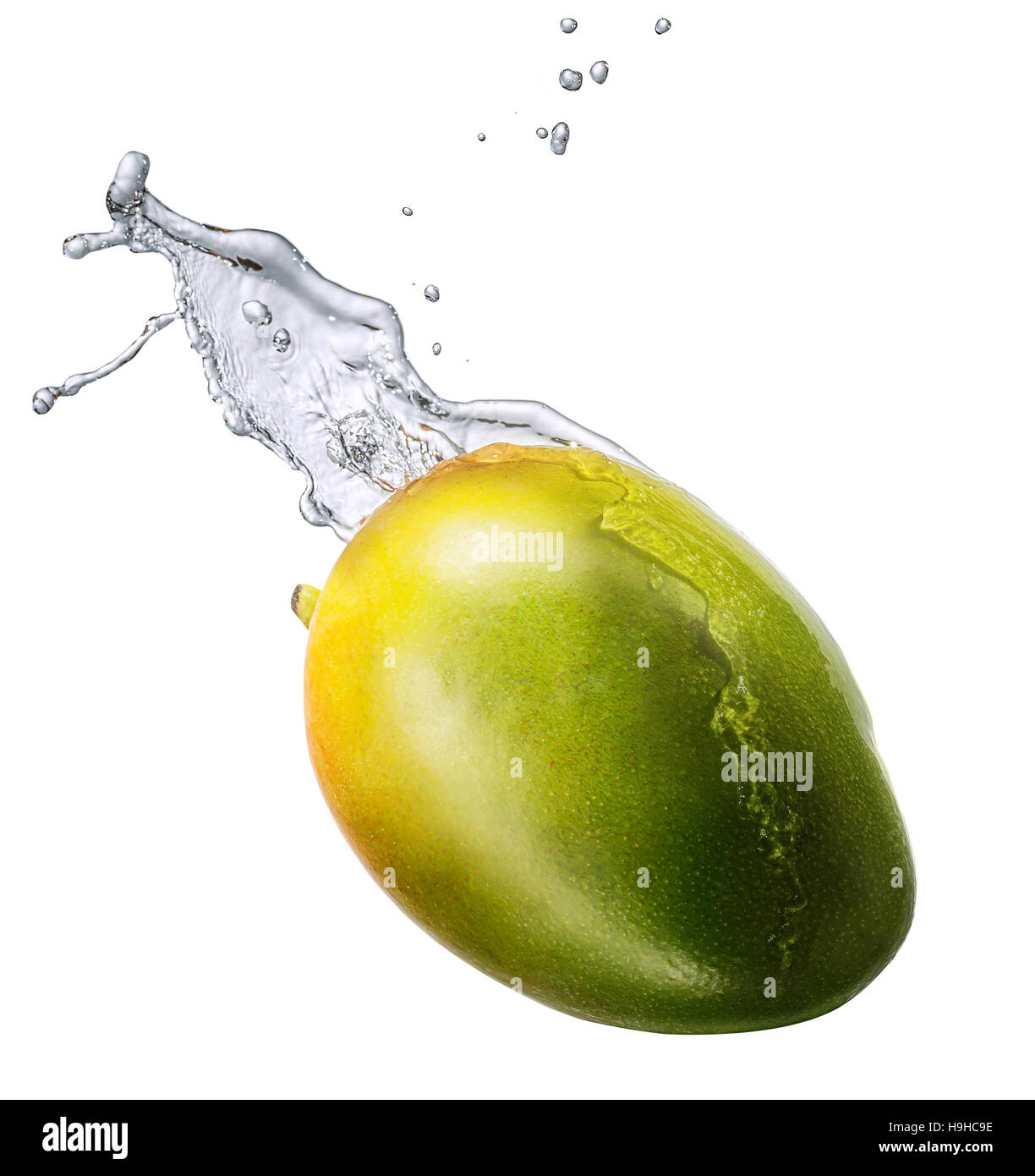 Water splash with mango isolated Stock Photo - Alamy