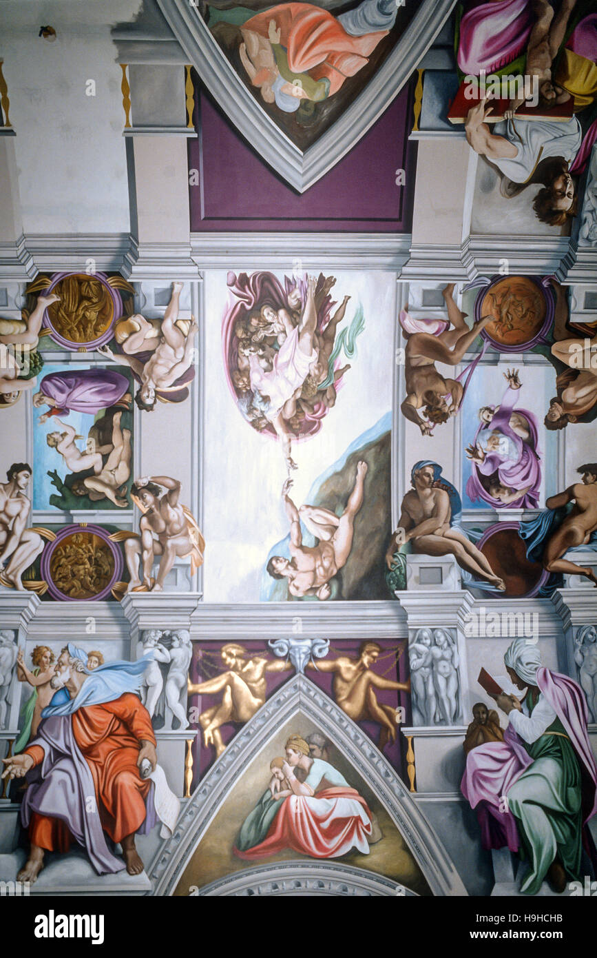 The world's only-known reproduction of the Sistine Chapel ceiling, at ...