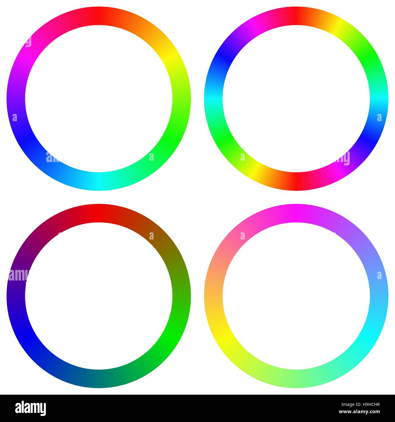 Circle rainbow vector simple white hi-res stock photography and images ...