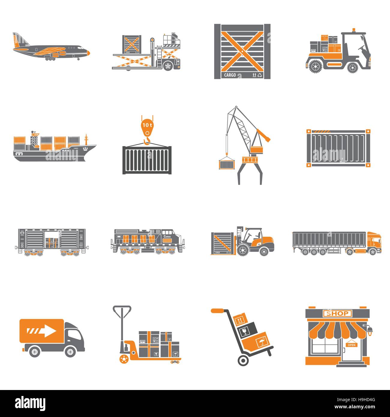 Freight industry packaging Stock Vector Images - Alamy