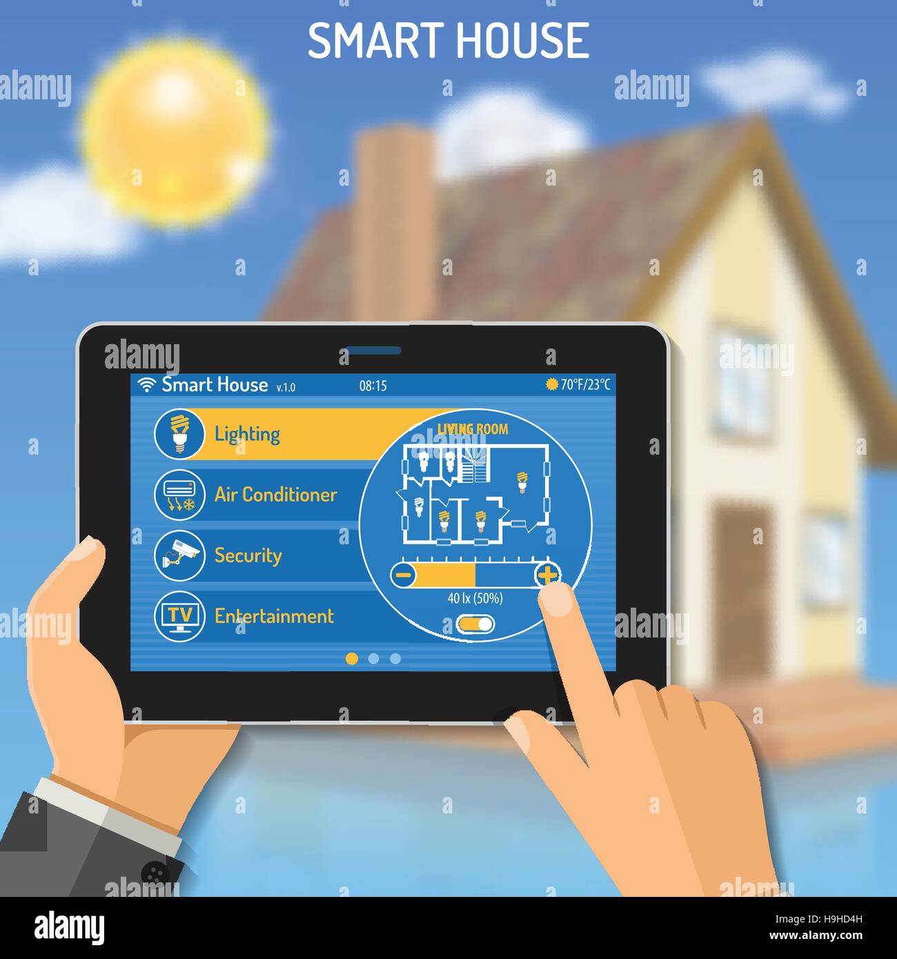 Smart House and internet things Stock Vector Image & Art - Alamy