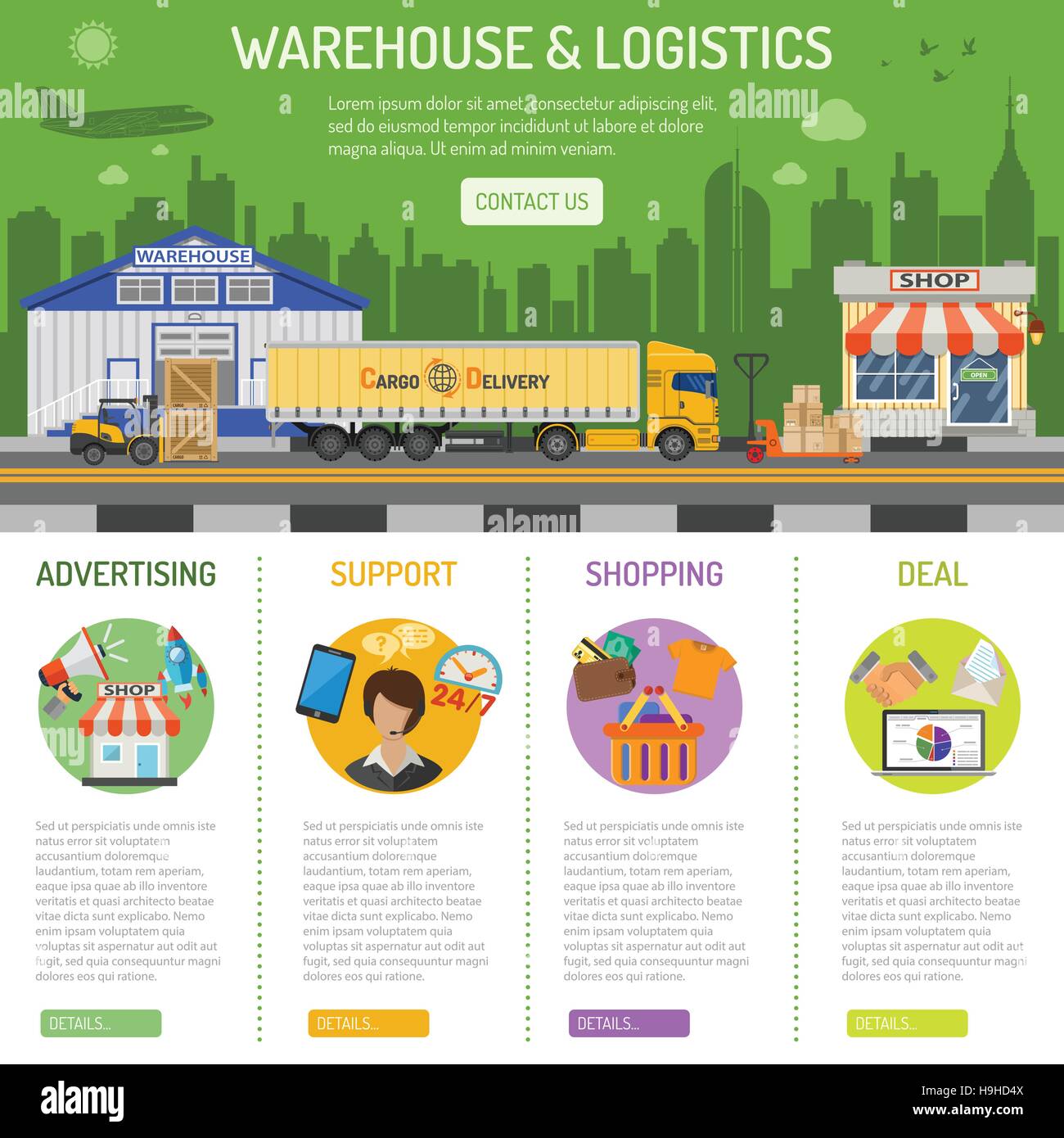 Warehouse and logistics infographics Stock Vector Image & Art - Alamy
