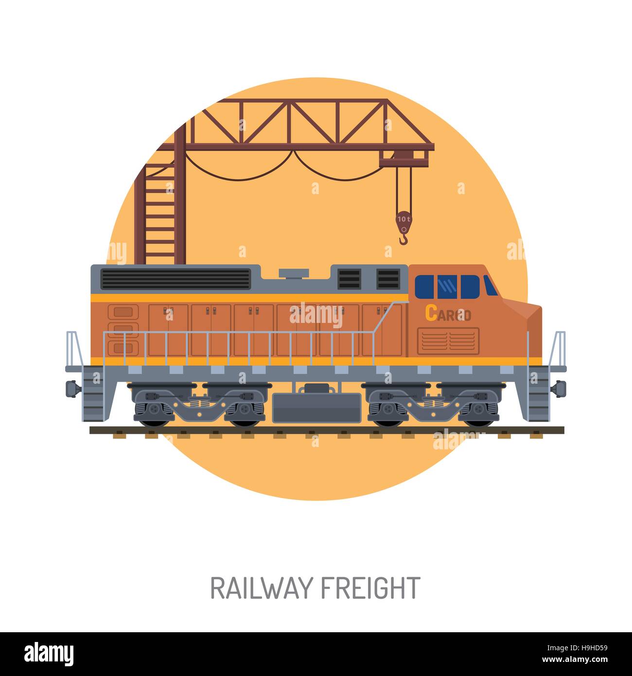 Railway logistics train cargo Stock Vector Images - Alamy