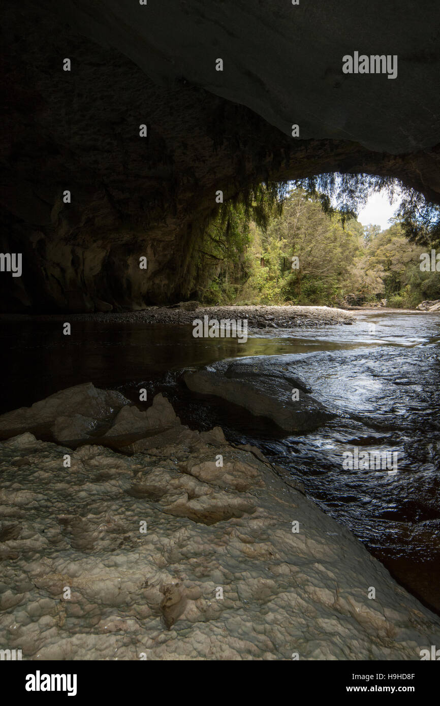 Tannin-colored waters carved the Moria Gate Arch named after Tolkien's ...