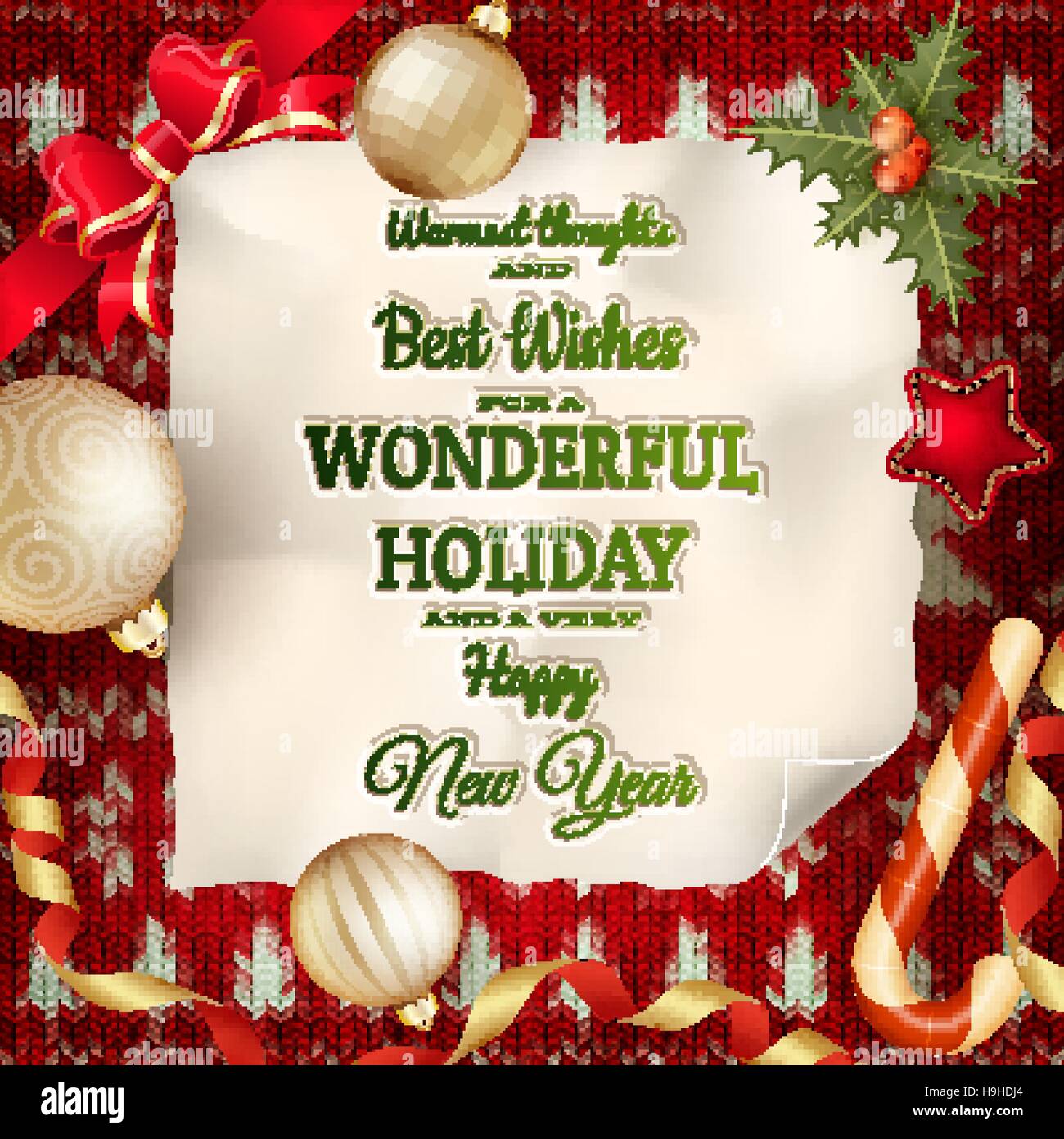 Holidays greeting card design Stock Vector Images - Alamy