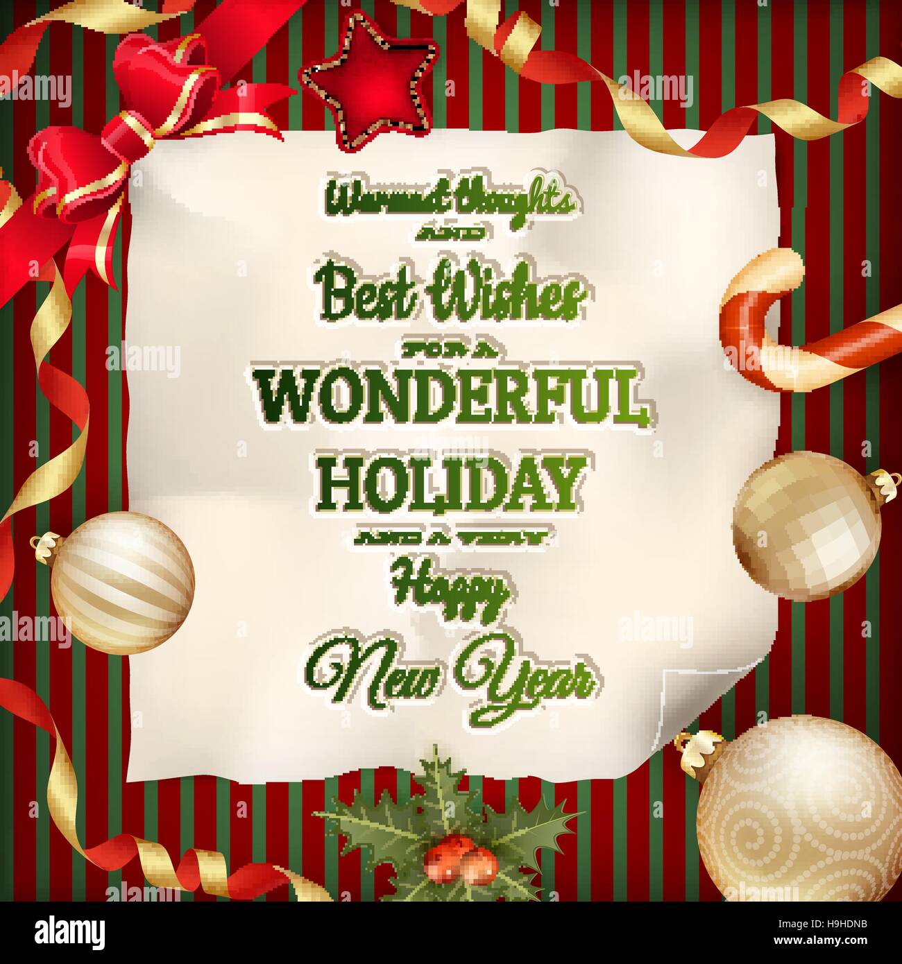 Graphic festive greeting card Stock Vector Images - Alamy