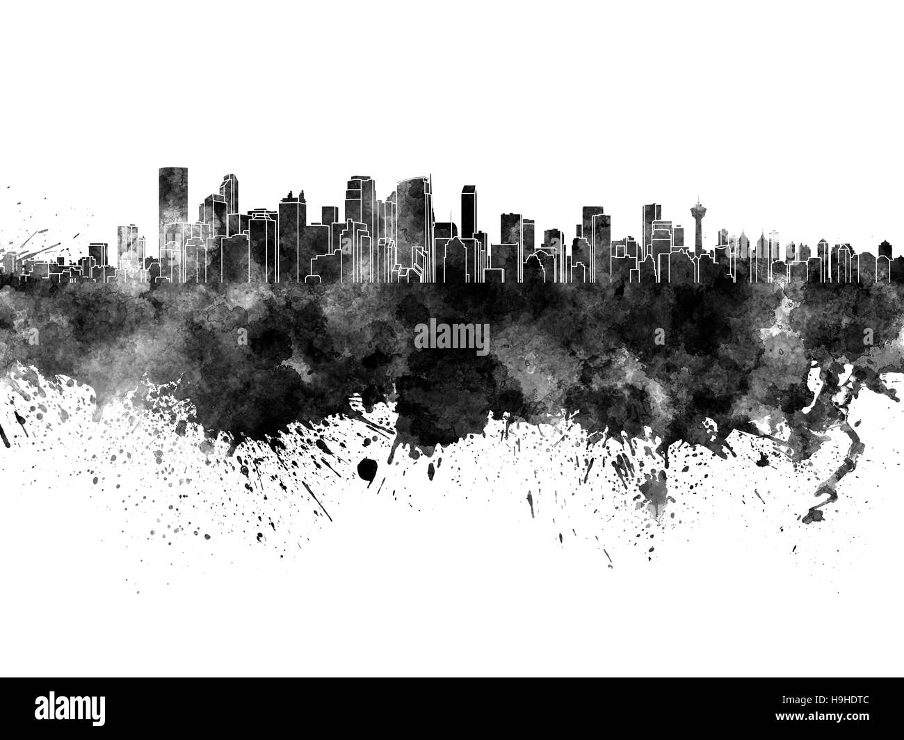 Skyline calgary Black and White Stock Photos & Images - Alamy