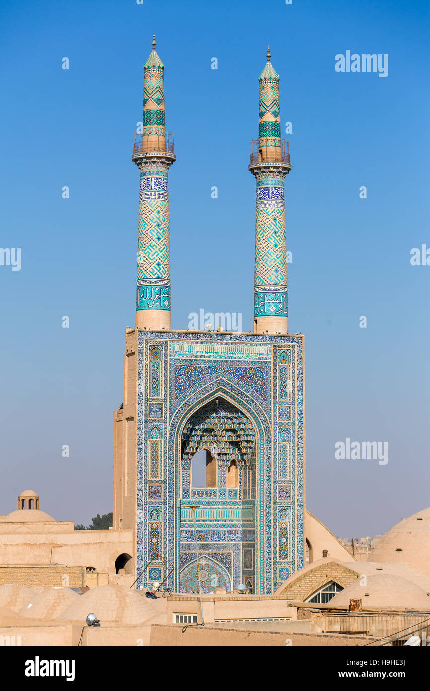 Jameh Mosque, Masjed-i Jame' Mosque, Yazd, Iran Stock Photo - Alamy