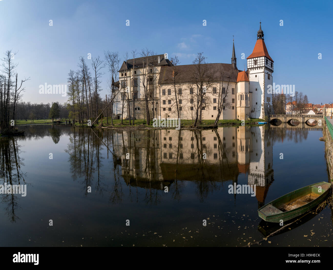 Blatna castle in small town in southern Bohemia, Czech Republic Stock ...