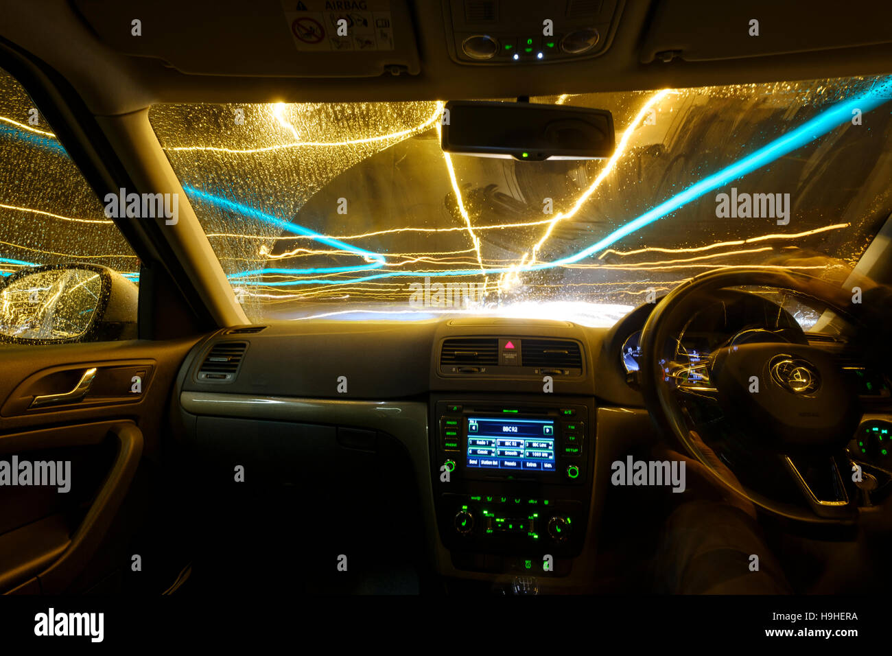 Driving dark road night hi-res stock photography and images - Alamy