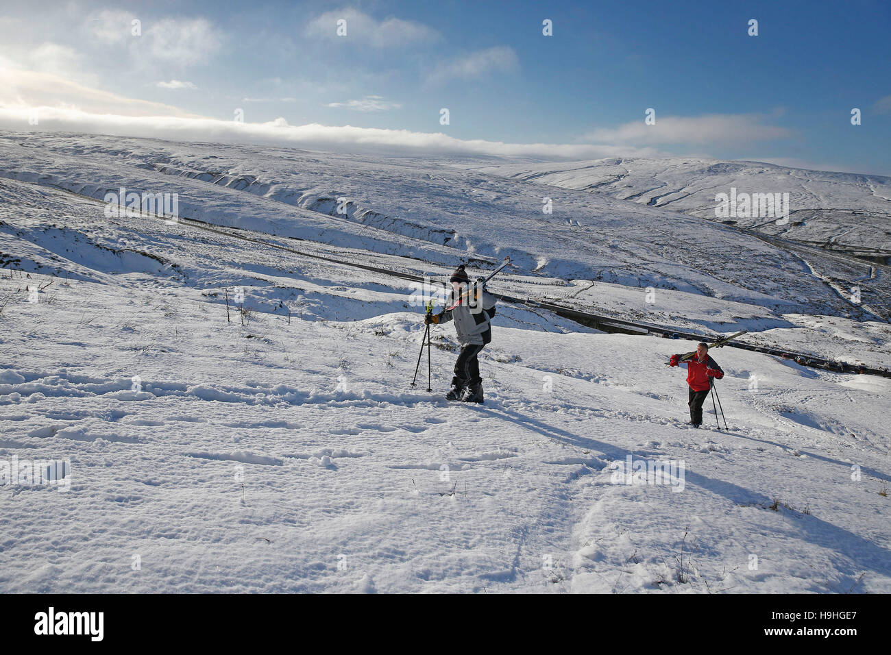 North pennines on resorts first day skiing hi-res stock photography and ...
