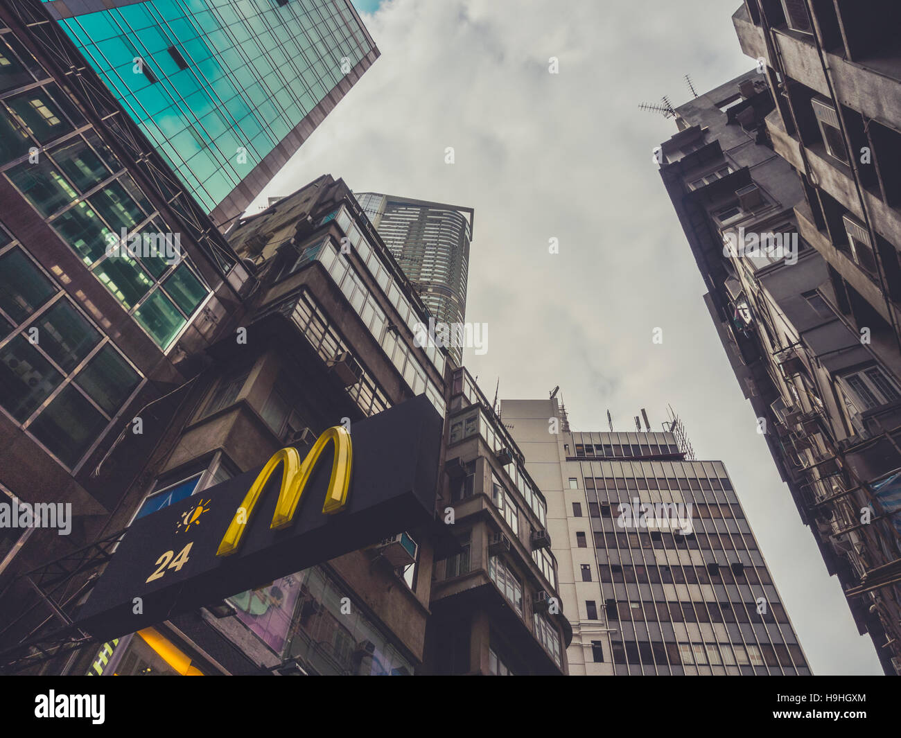 Skyscraper Buildings and Sky View in Big City Stock Photo - Alamy
