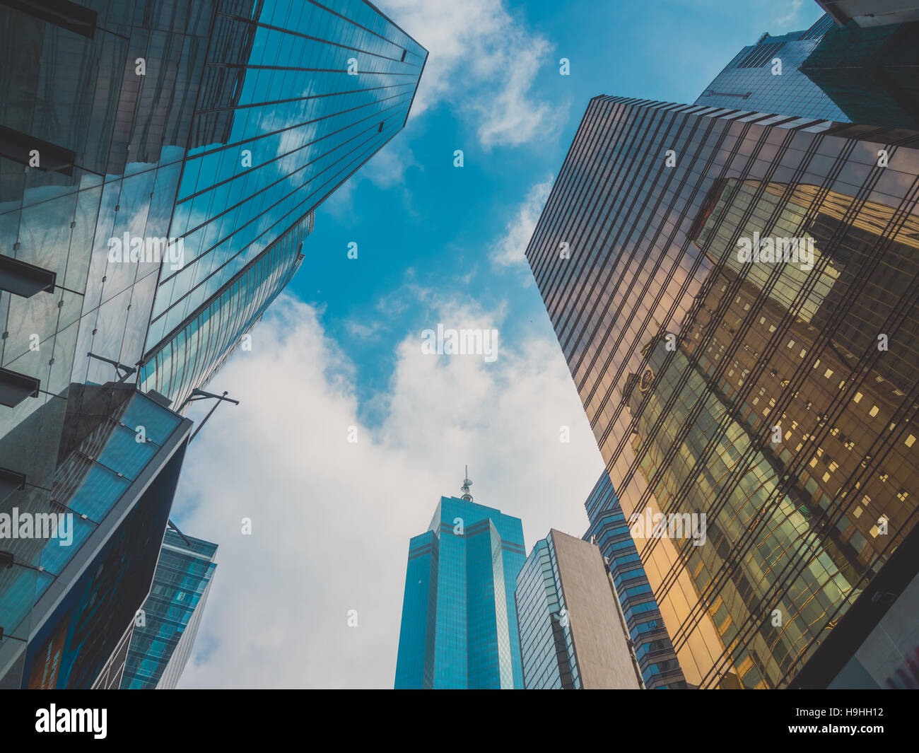 Skyscraper Buildings and Sky View in Big City Stock Photo - Alamy