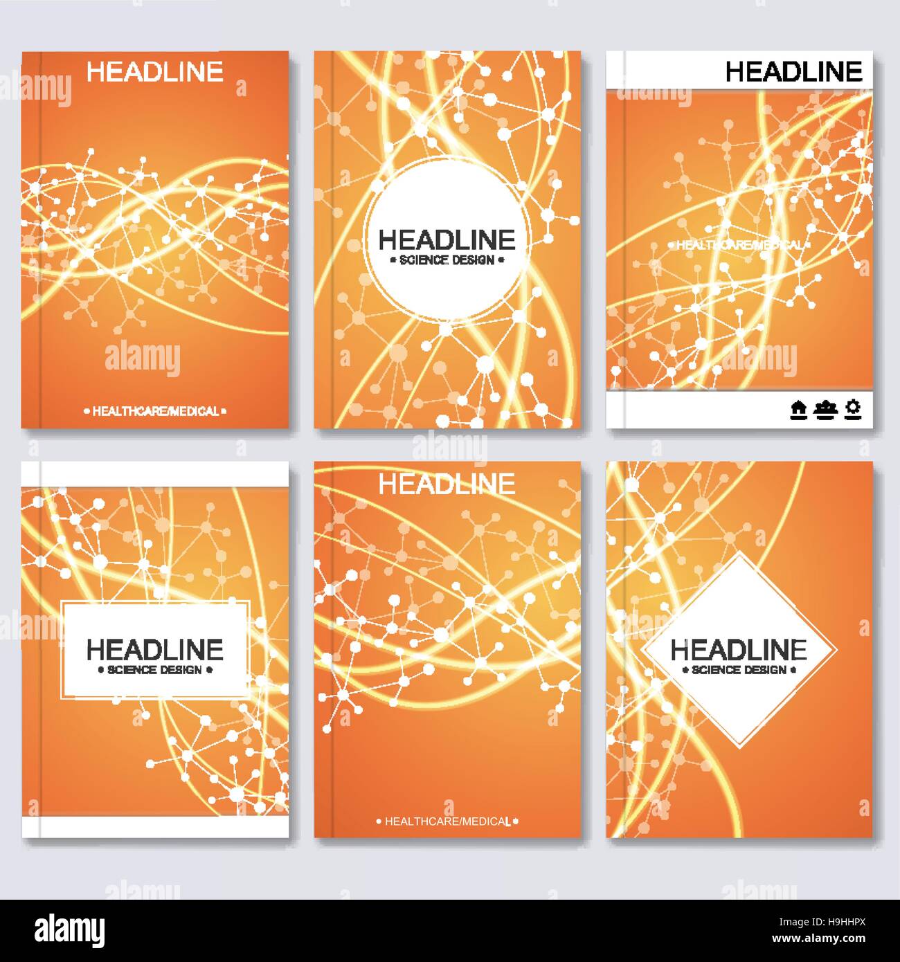 Science vector background. Modern vector templates for brochure, flyer ...