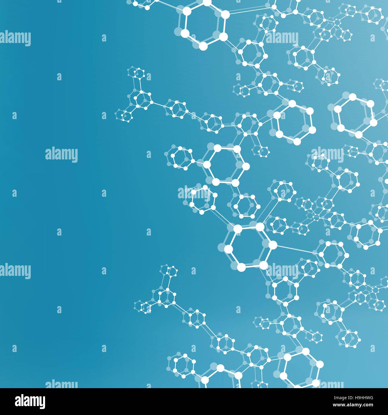 Structure molecule and communication Dna, atom, neurons. Science ...