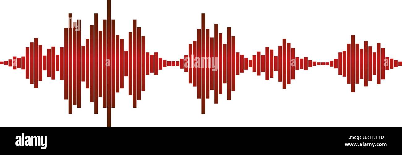 Red sound waves hi-res stock photography and images - Alamy