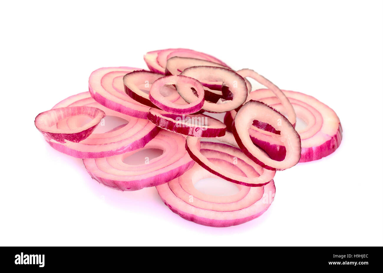 Red Onion Slice Isolated on White Background. Studio Photo Stock Photo ...