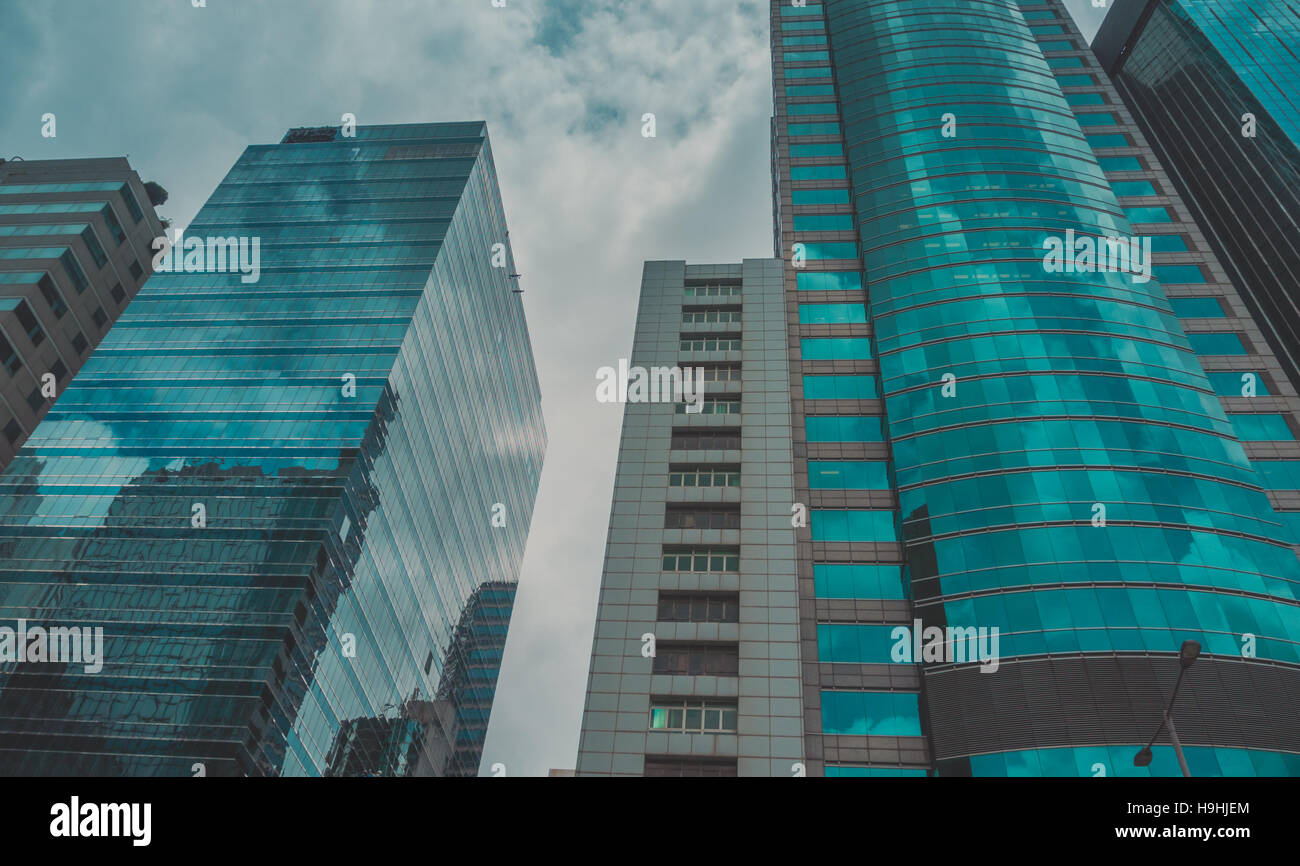 Skyscraper Building and Sky View Scene in Big City Stock Photo - Alamy