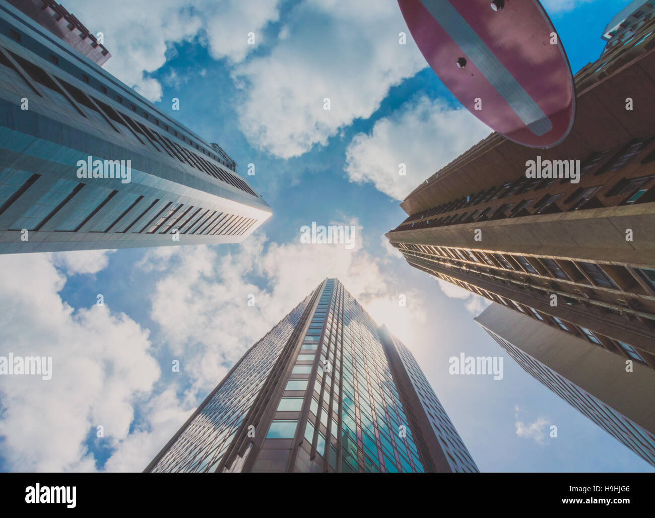 Skyscraper Building and Sky View Scene in Big City Stock Photo - Alamy