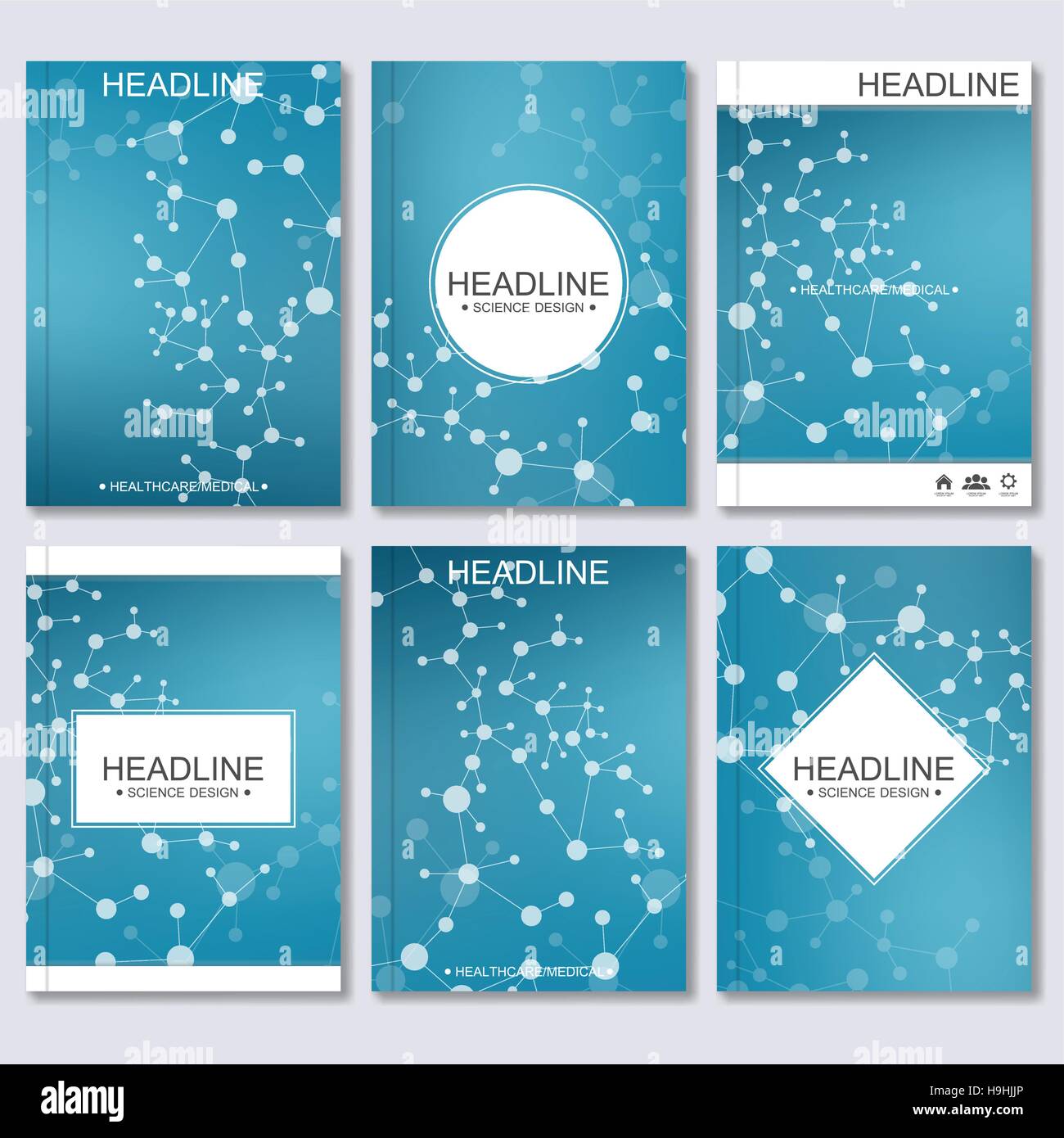 Science vector background. Modern vector templates for brochure, flyer ...