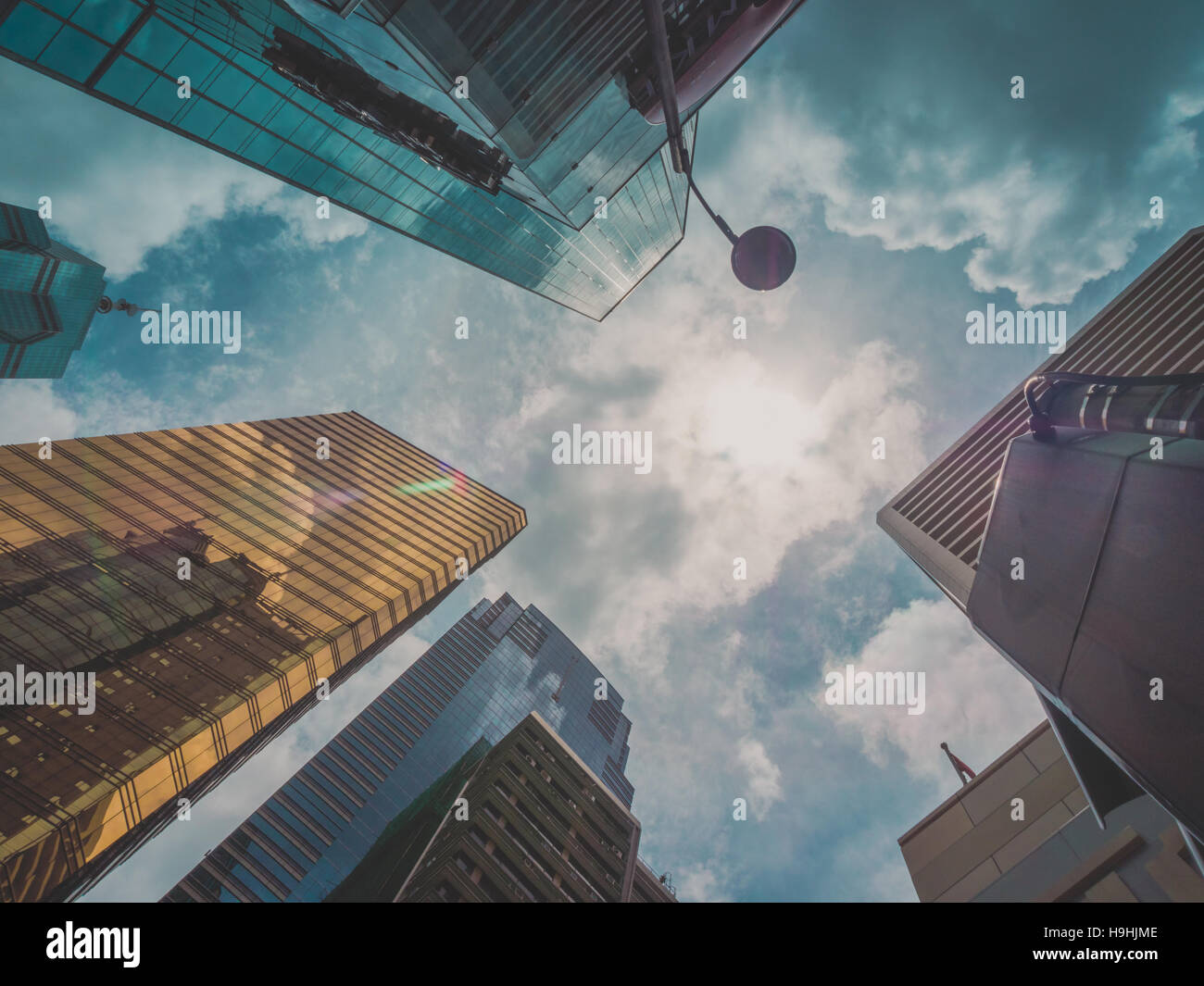 Skyscraper Building and Sky View Scene in Big City Stock Photo - Alamy