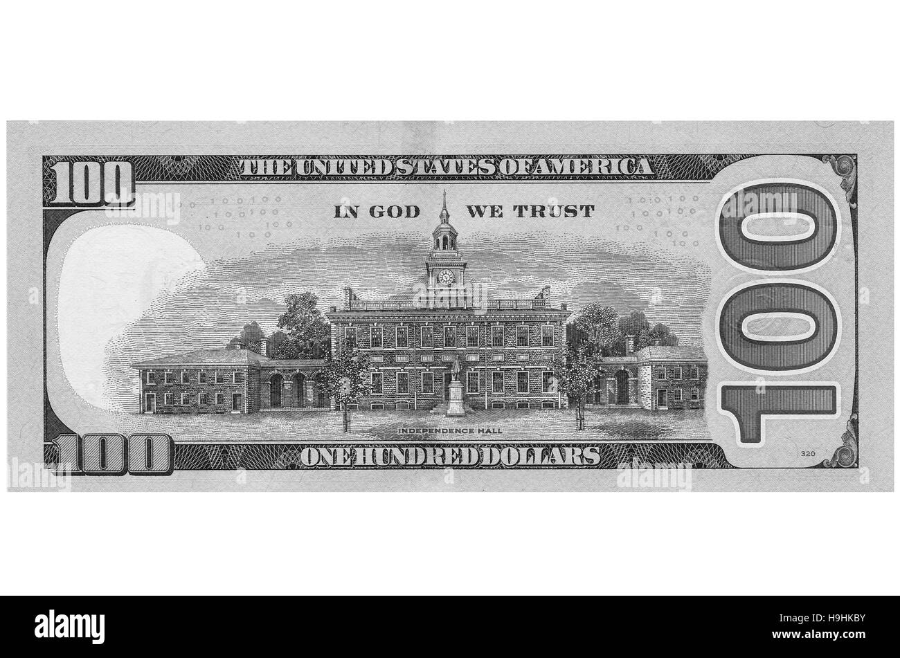 Us dollar bills one Black and White Stock Photos & Images - Alamy