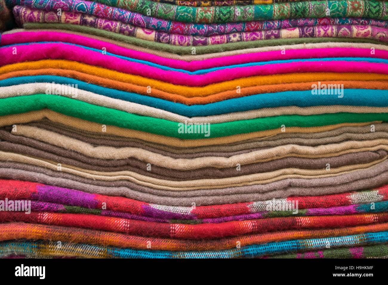 Bright oriental coloured cloth fabric background from Nepal and India ...