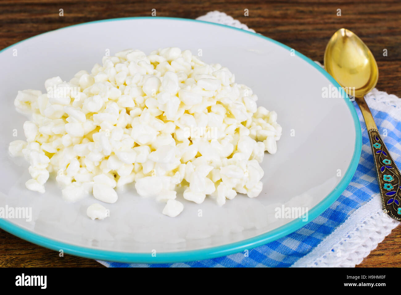 Home Dietary Fat Cottage Cheese Beaded Curd Studio Photo Stock Photo ...