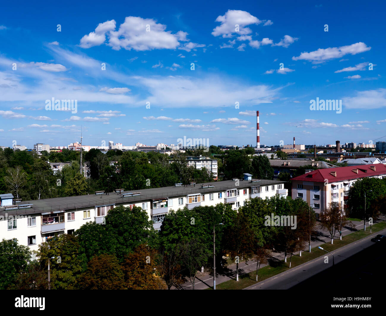 The city outdoor Factory chimneys Stock Photo - Alamy