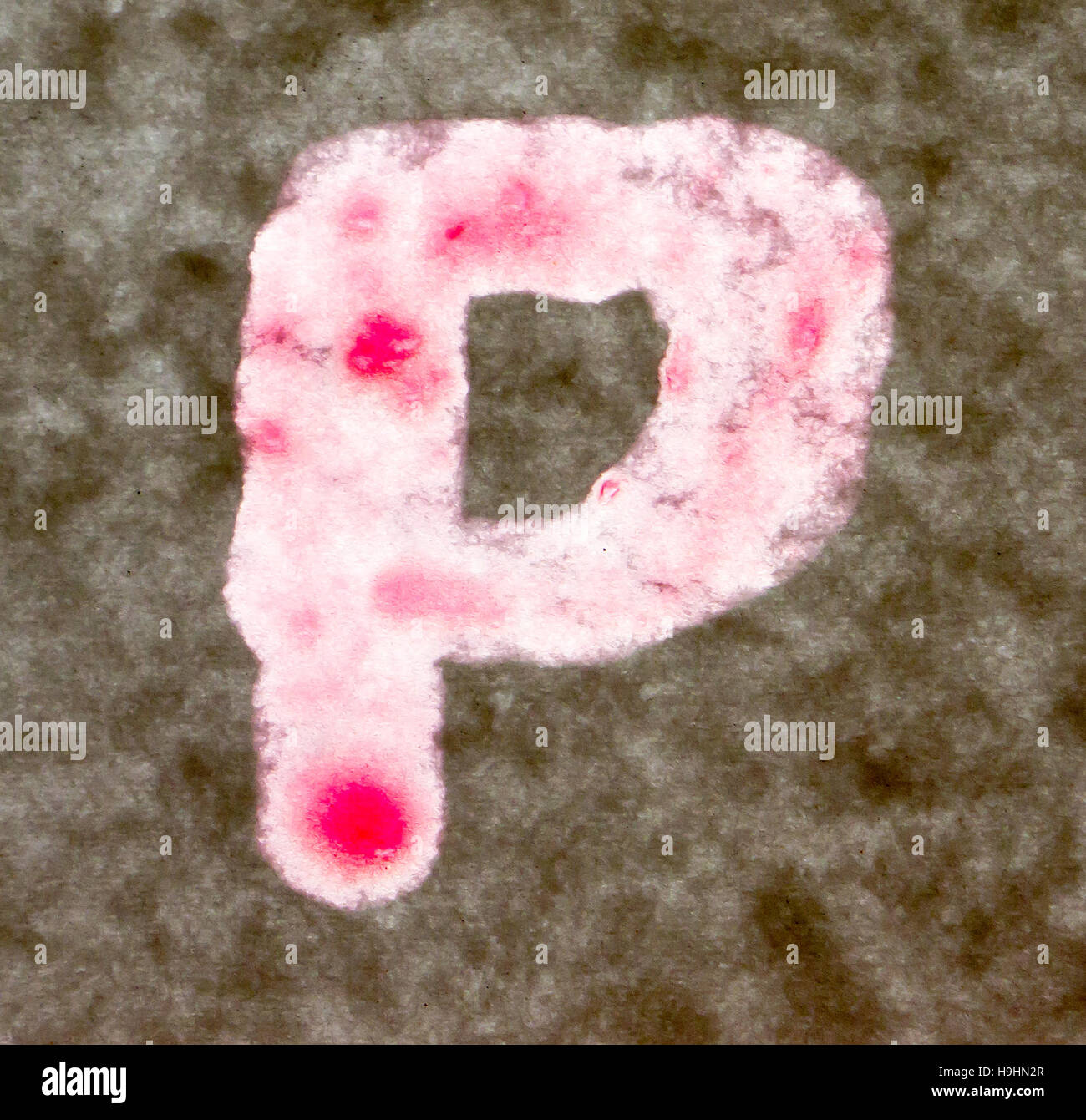 The jam Initials letter P Stock Photo - Alamy