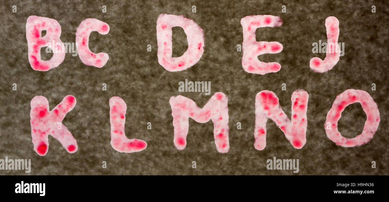 The jam Initials letter alphabet Stock Photo - Alamy