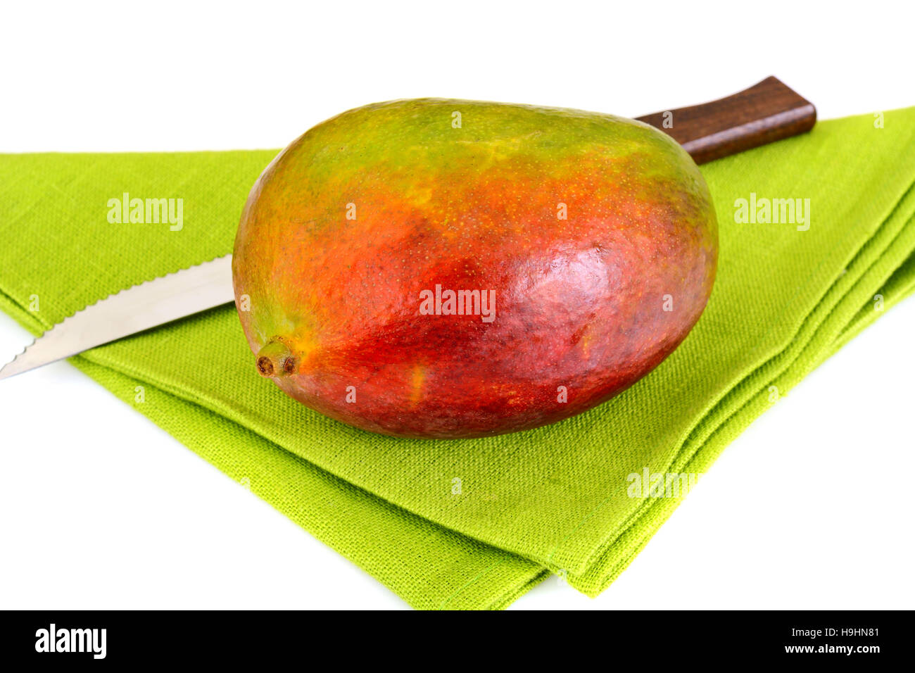 Healthy eating: Fresh juicy fruit, ripe Mango. Studio Photo Stock Photo ...