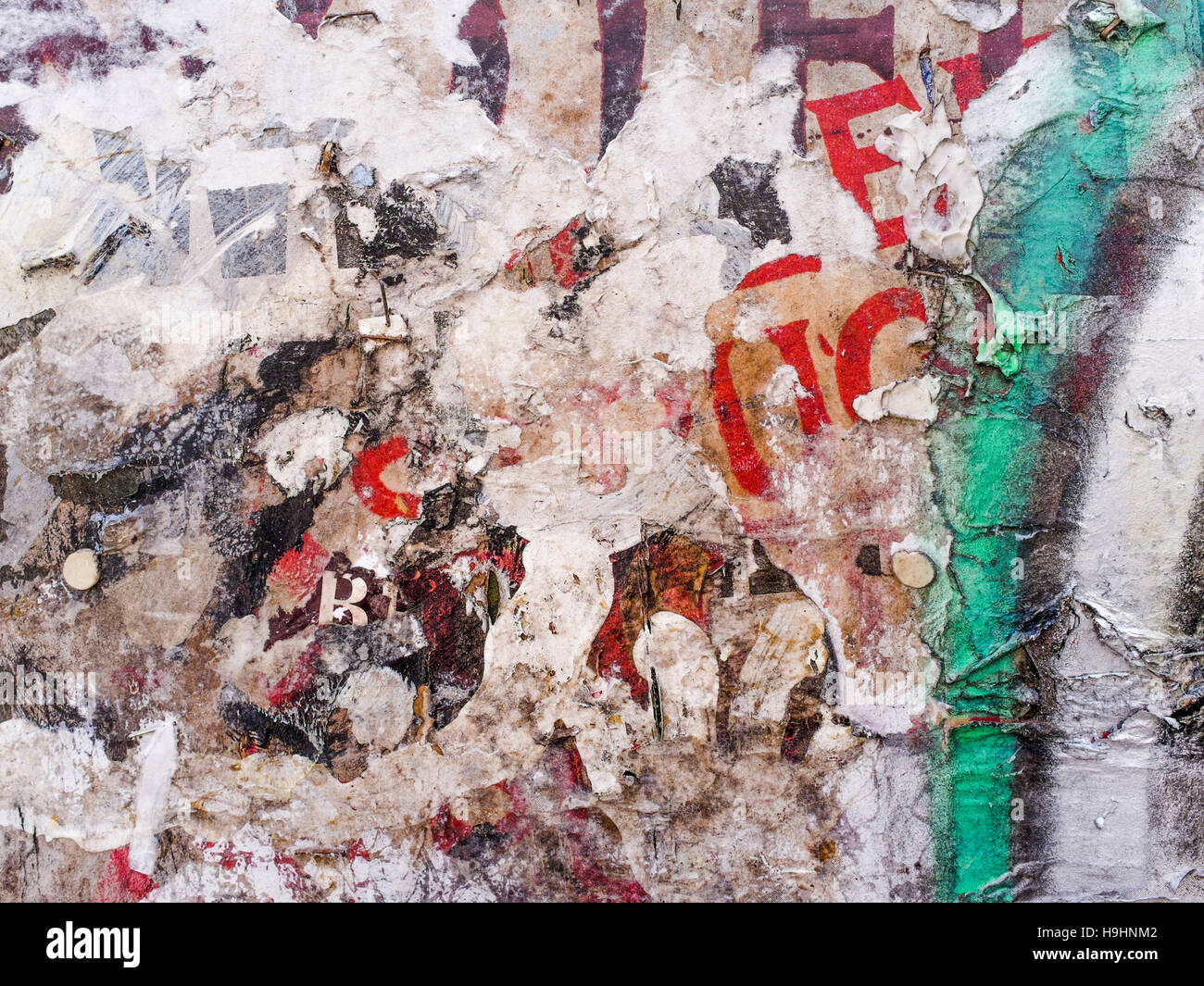 Torn posters on wall hi-res stock photography and images - Alamy