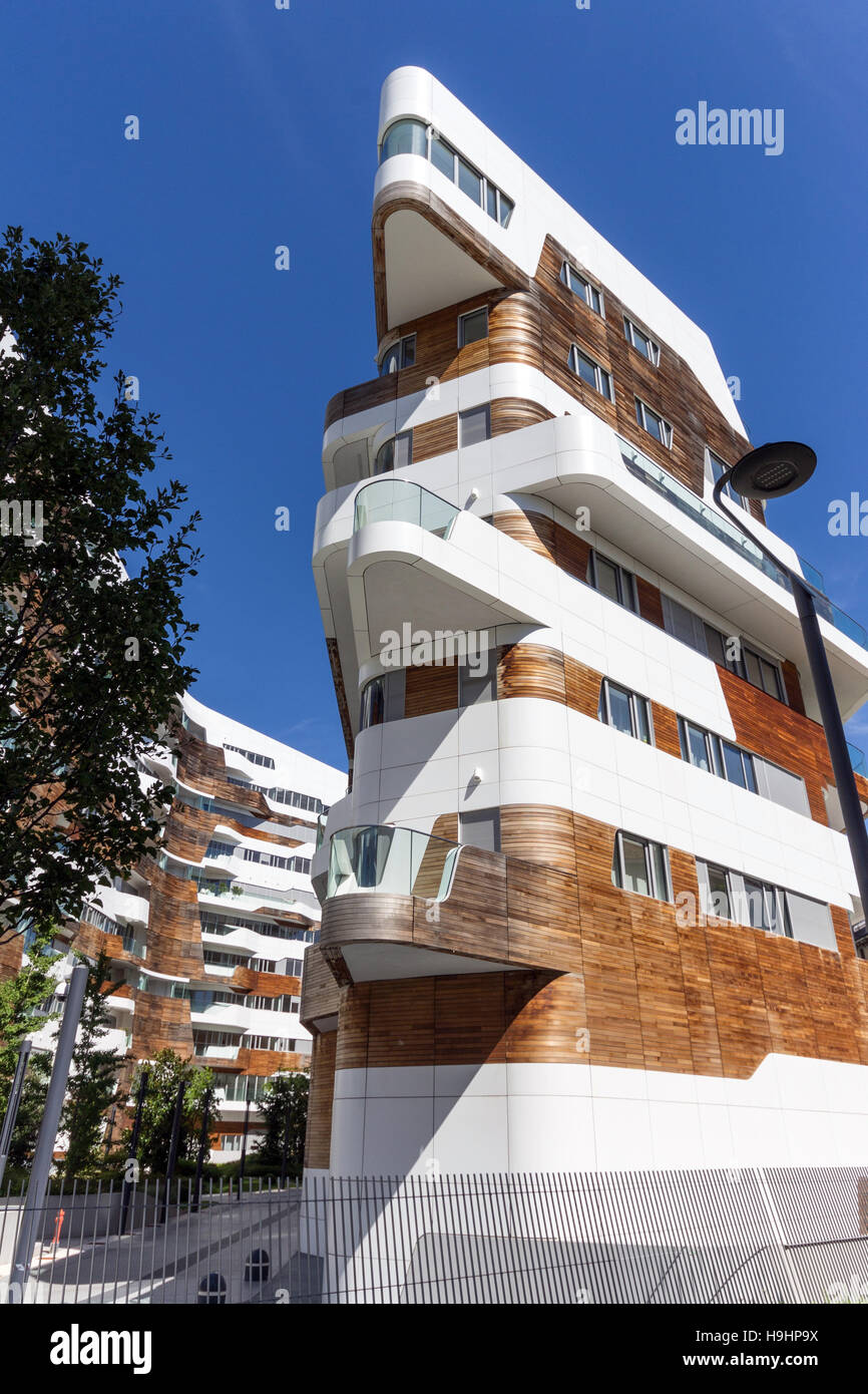 Italy, Lombardy, Milan, residence designed by Zaha Hadid Stock Photo ...