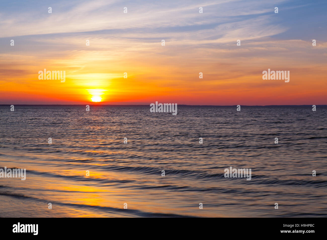 Amazing sunset on the empty beach, Cape Cod, USA Stock Photo - Alamy