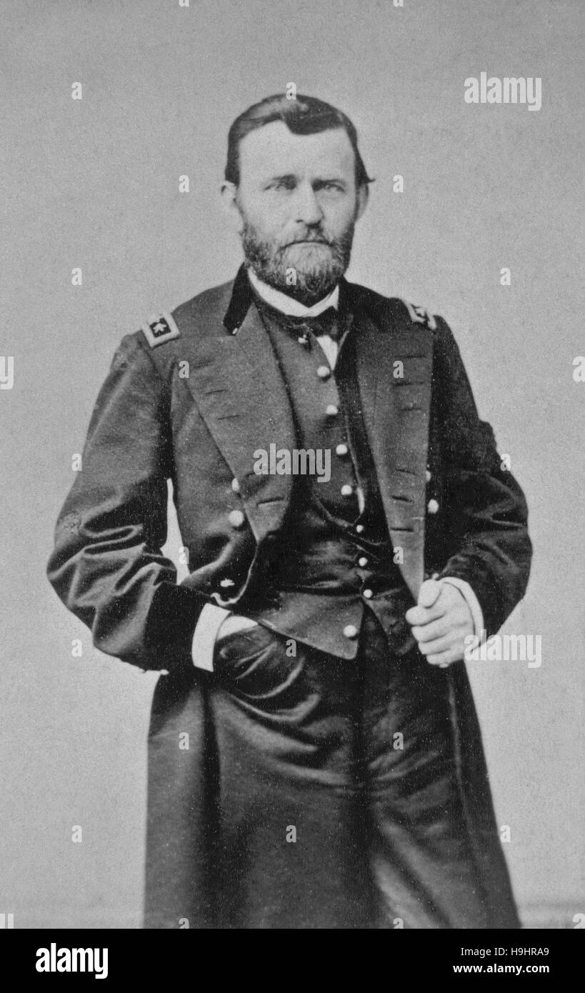 Photography 19th century , Portrait of General Grant Stock Photo - Alamy