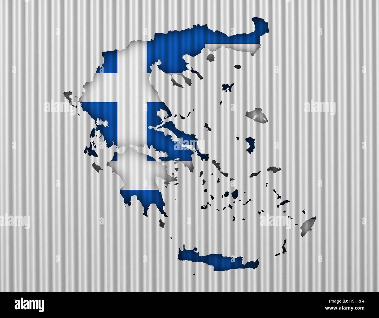 Map and flag of Greece Stock Photo - Alamy