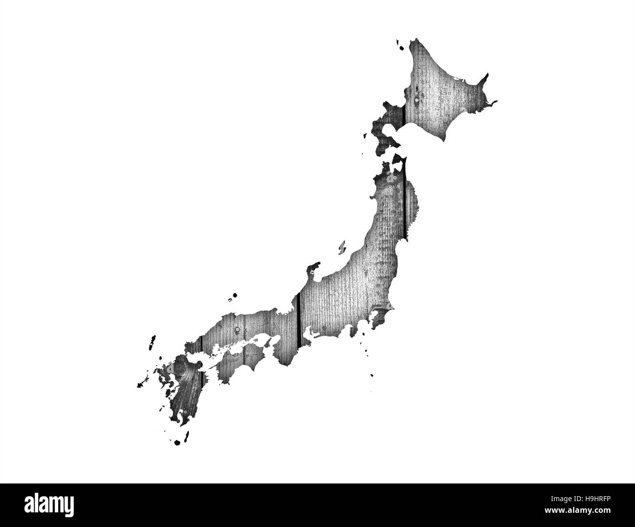 Outline map japan Black and White Stock Photos & Images - Alamy