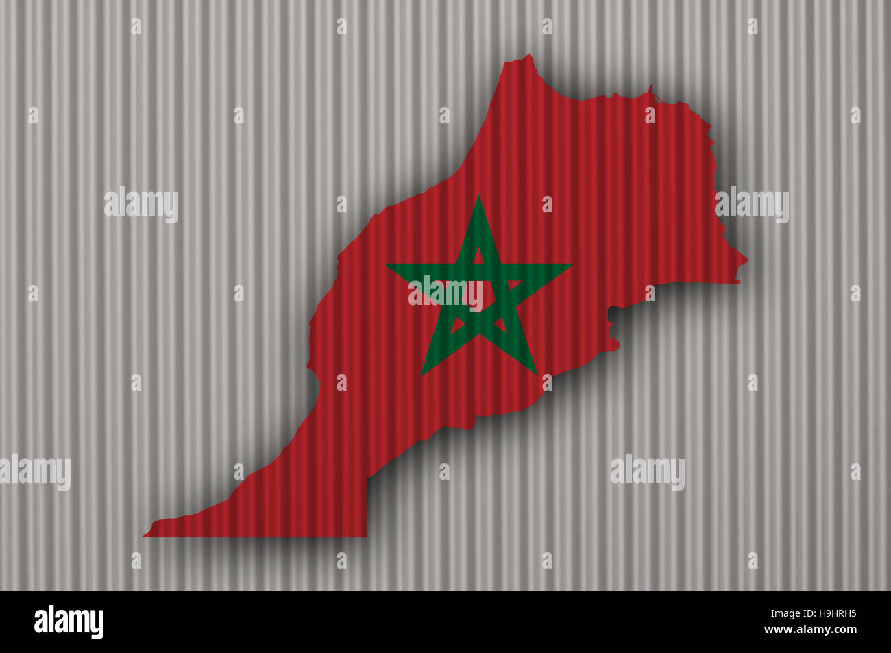 Morocco flag map hi-res stock photography and images - Alamy