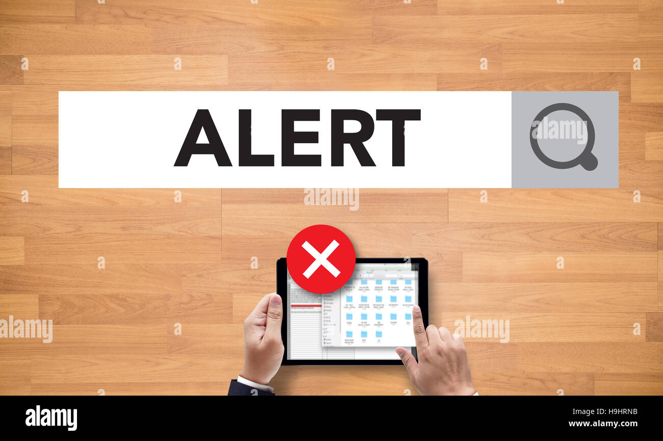 computer Attention Alert Connection Interrupted Warning and Atte Stock ...