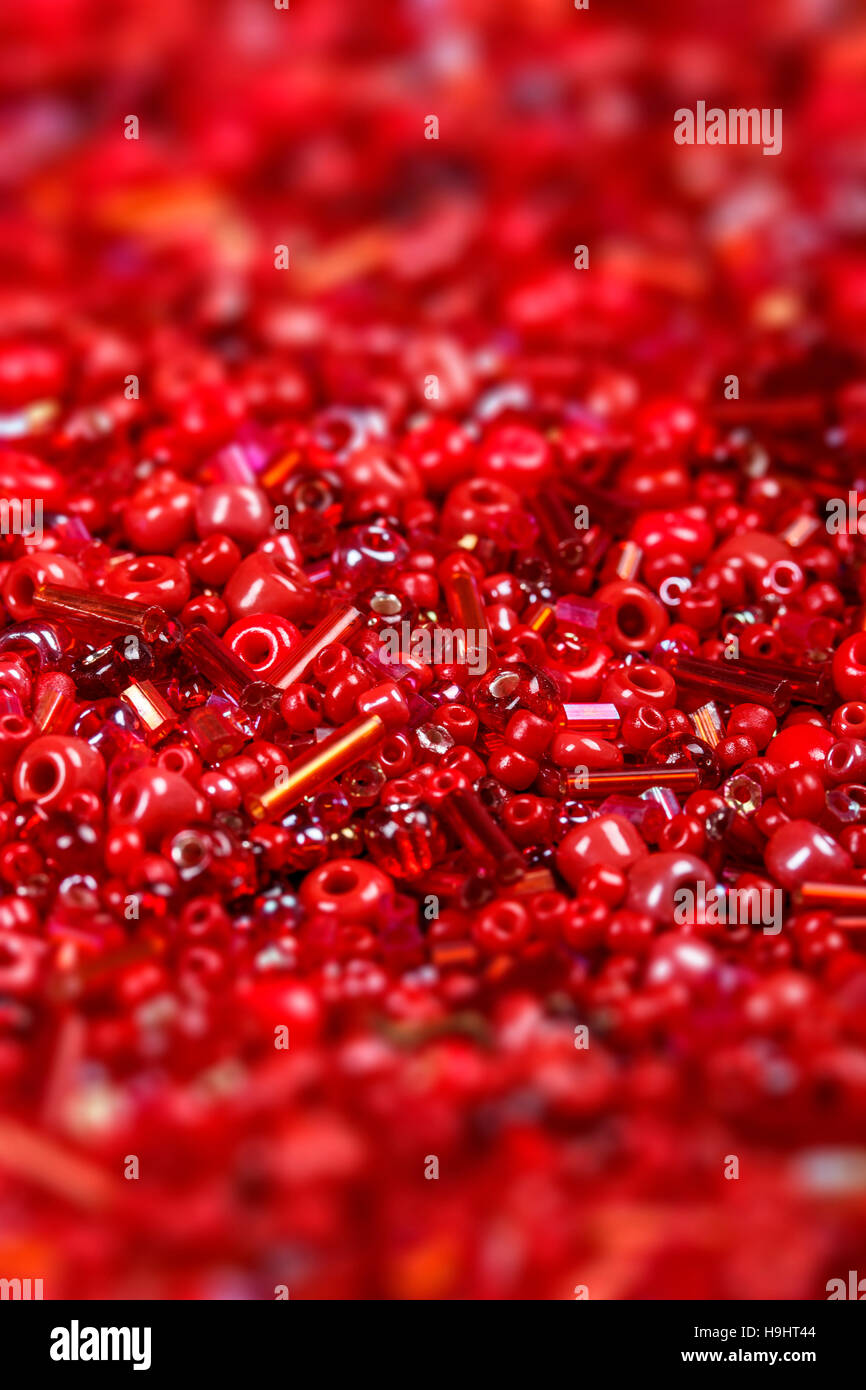Sparkling red pearls Stock Photo - Alamy