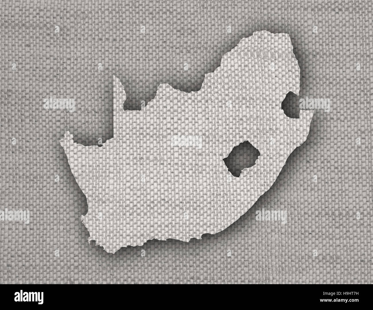 Map of South Africa on old linen Stock Photo - Alamy