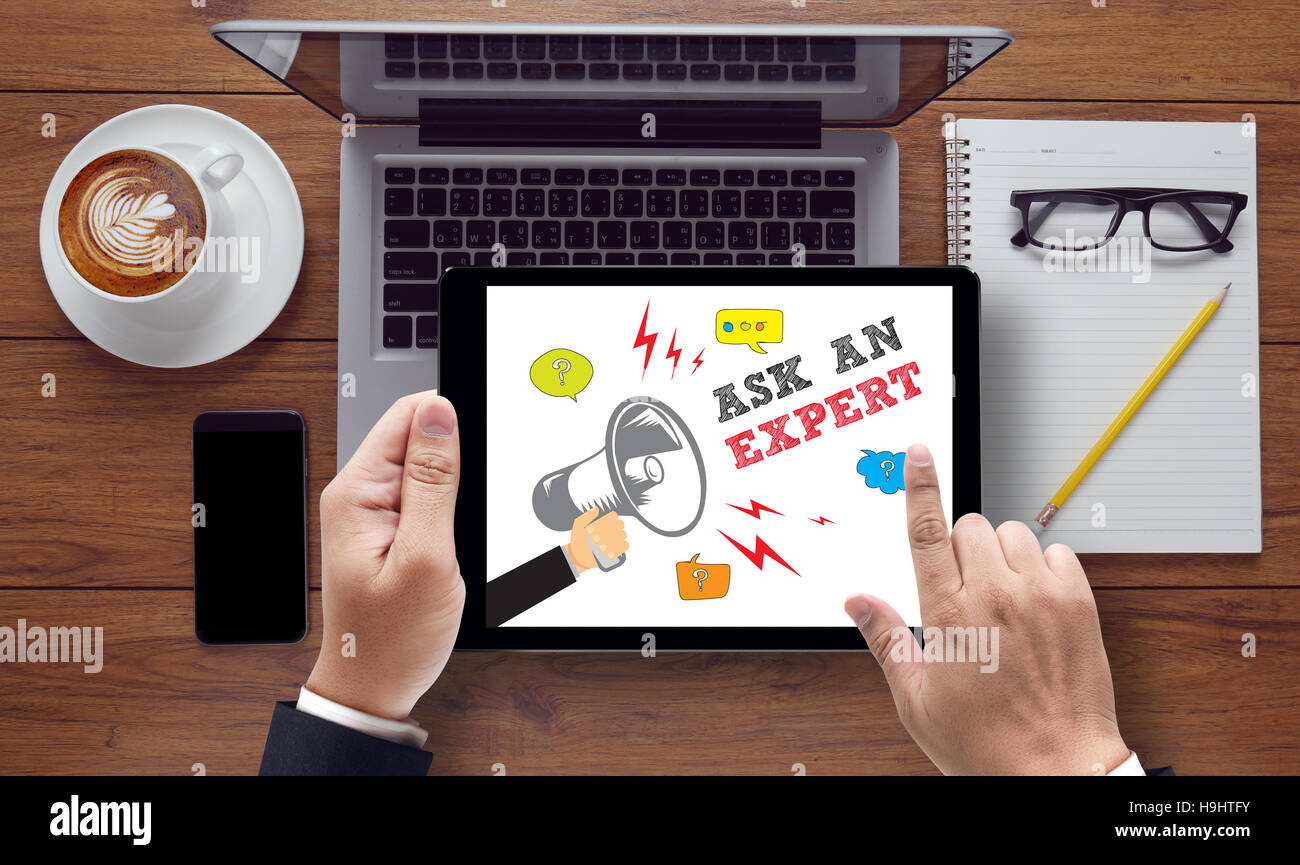 ASK AN EXPERT Concept Stock Photo - Alamy