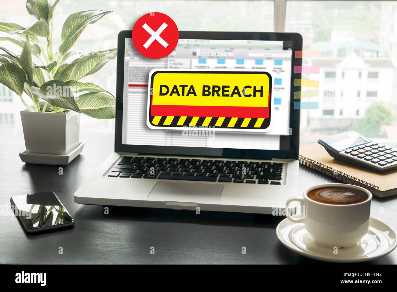 Security computer Data Breach Security Confidential Cybercrime Stock ...